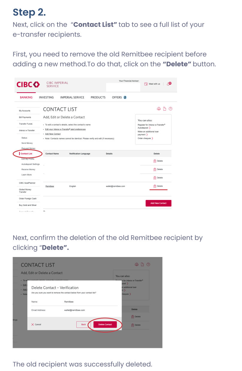 How To Add E Transfer To CIBC Remitbee Help Centre How To Add E Transfer To CIBC Remitbee Help Centre
