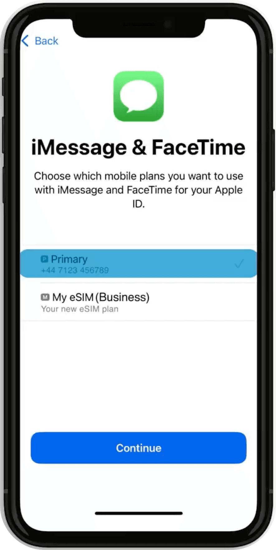 How do I install and set up an eSIM on my iPhone
